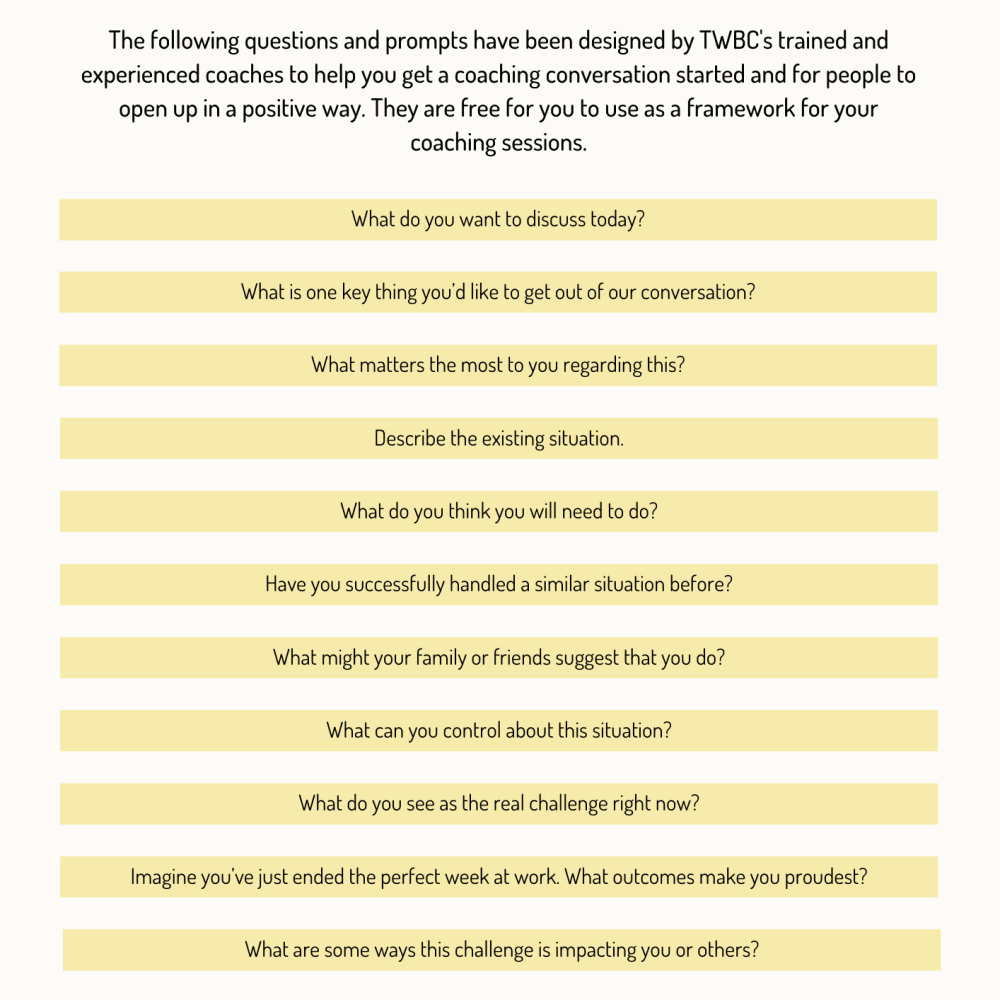 Coaching Questions - Wellbeing Collective