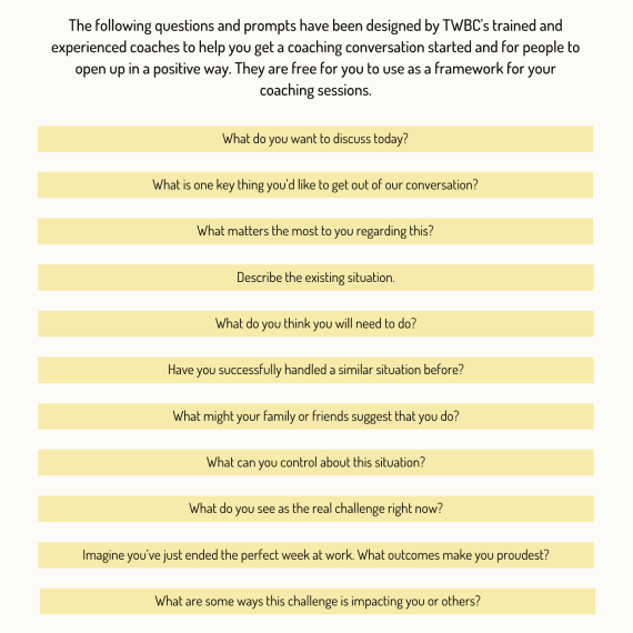 Coaching Questions - Wellbeing Collective